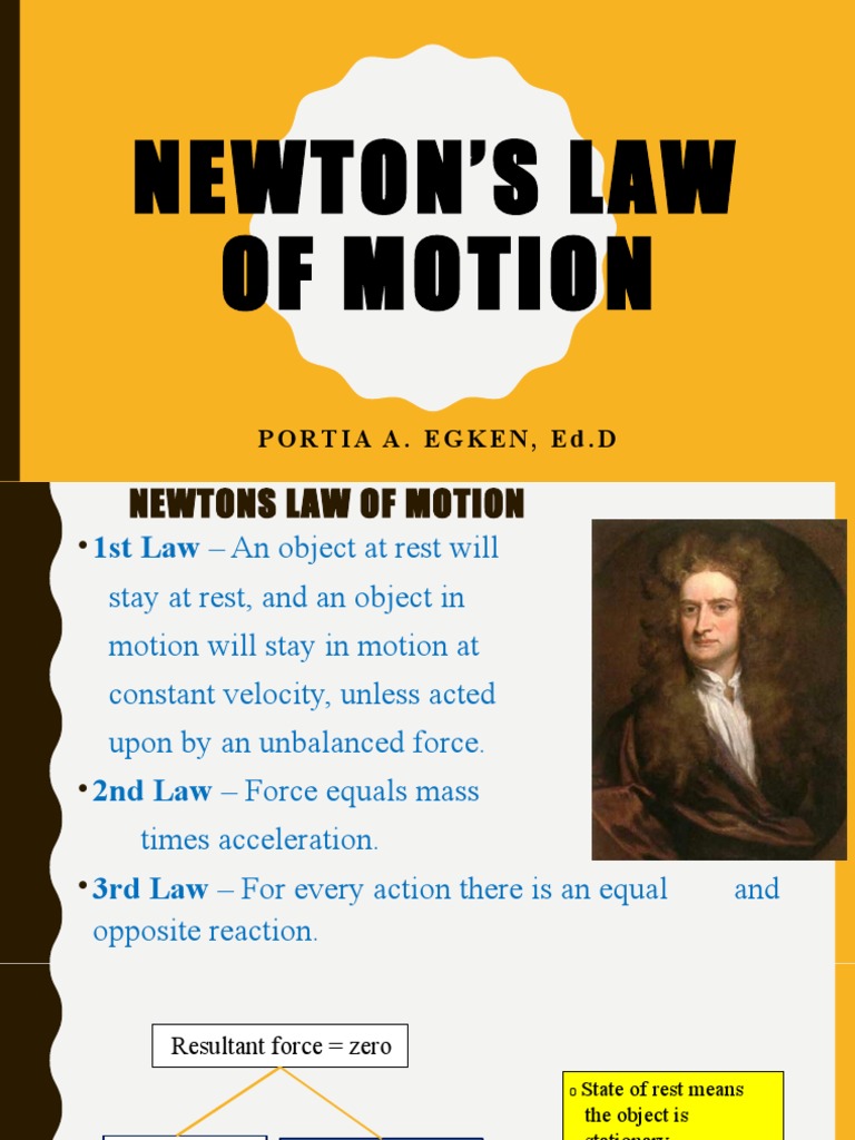 General Physics 1 Newtons-Law-of-Motion | PDF | Force | Inertia