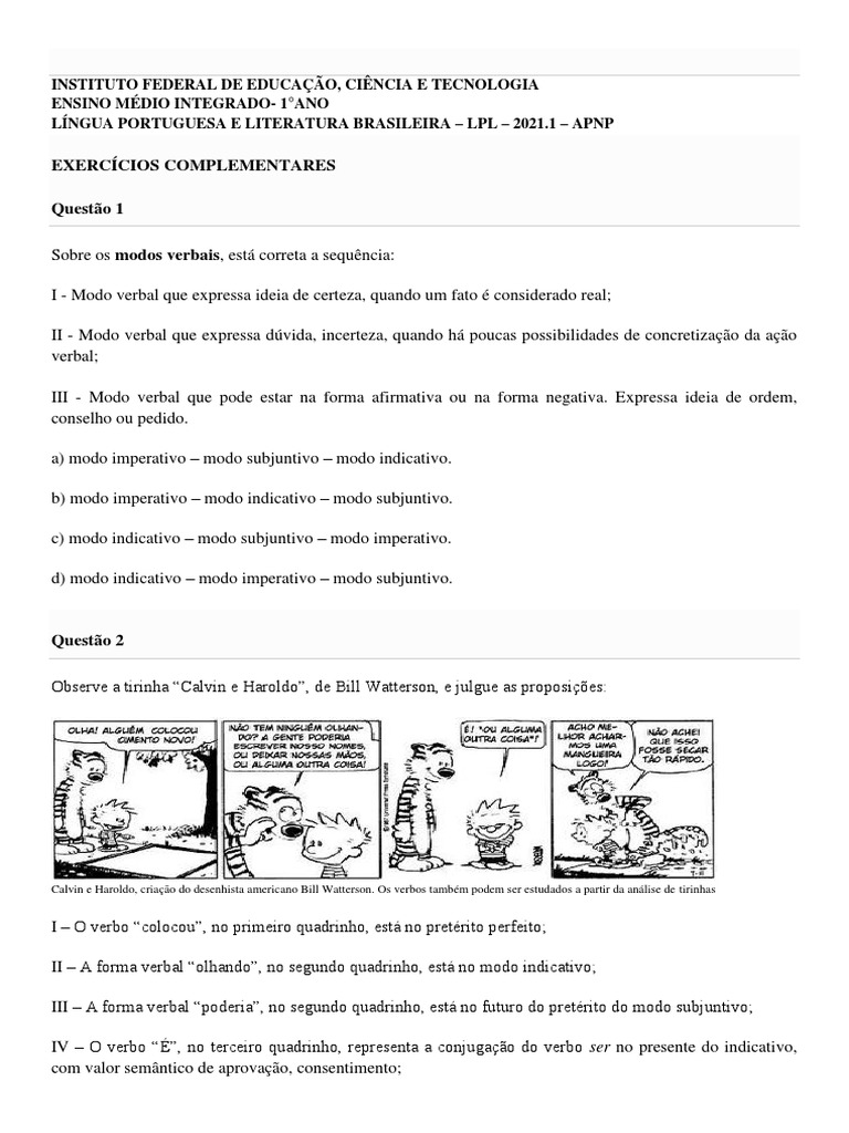 Atividades Sobre Verbos Para 1º Ano Pdf Gramática Conjugação