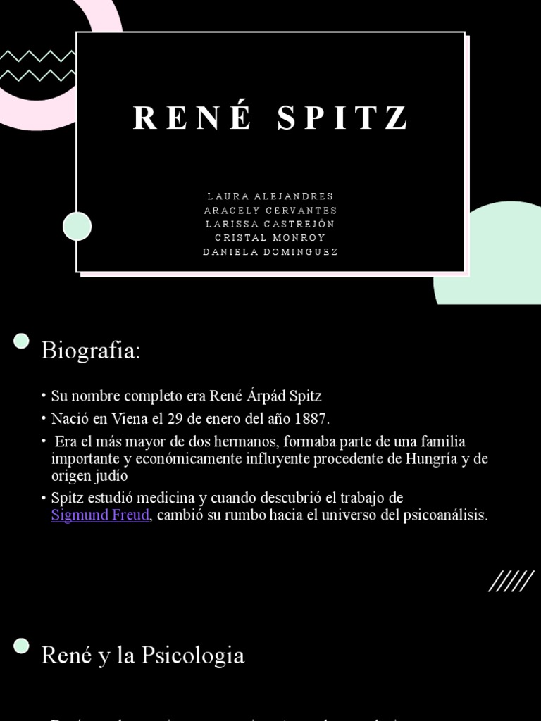 Rene Spitz | PDF | Sicología | Psicoanálisis