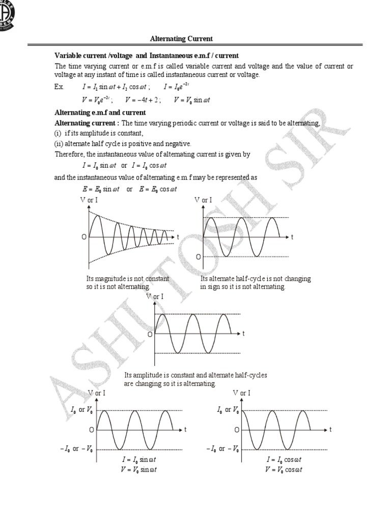 1.alternating Current. | PDF | Electrical Impedance | Capacitor