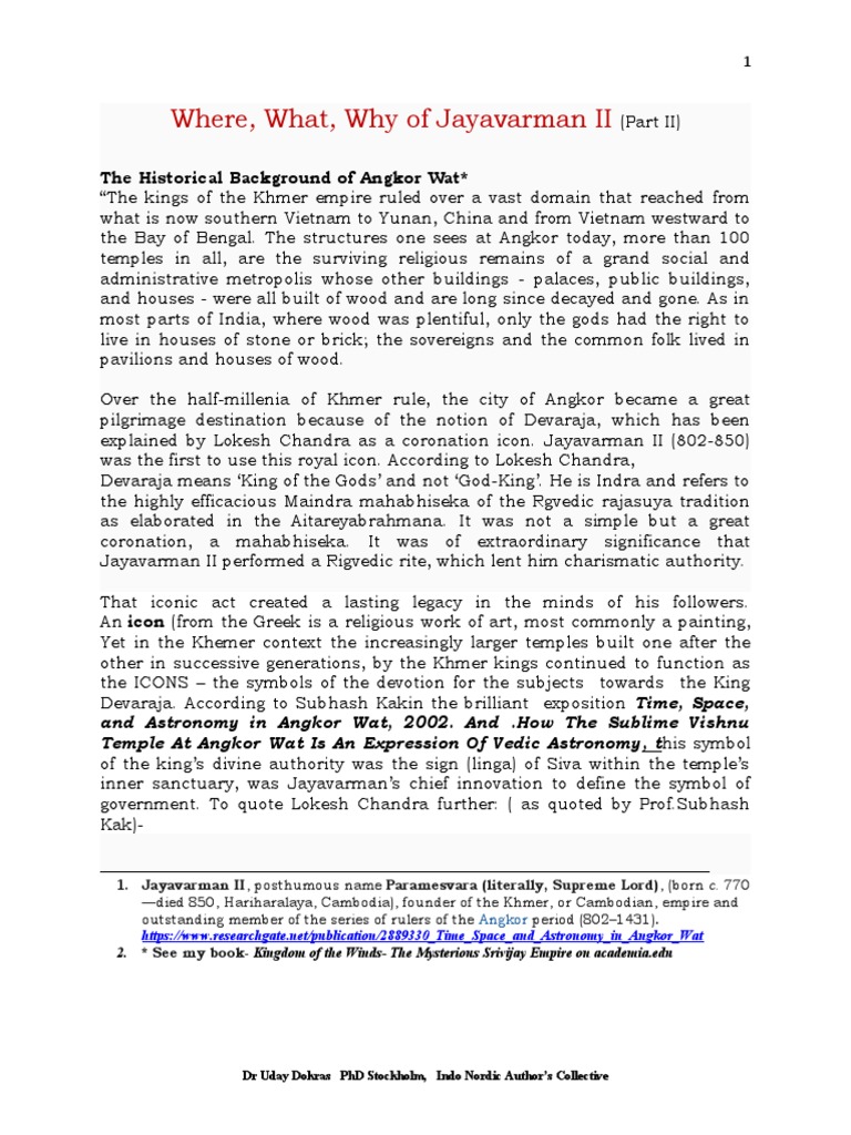 Jayavarman II and the Srivijaya Empire | PDF | Southeast Asia