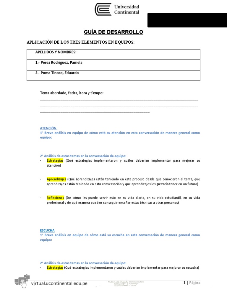 Guía de Desarrollo Cons1 Nota1 | PDF | Pedagogía | Comunicación