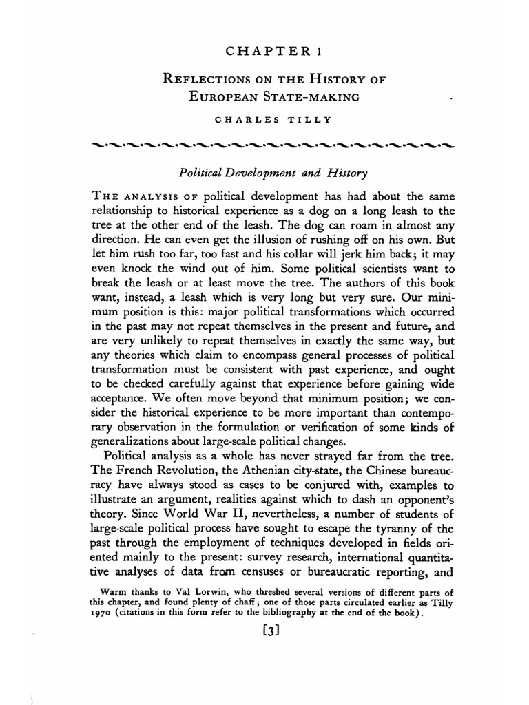 Tilly, Reflections On State Making | PDF