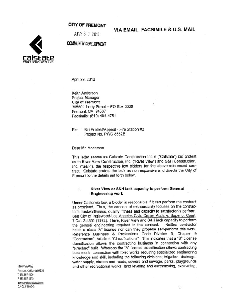 Enc. 2.7 Bid Protest Letter | PDF