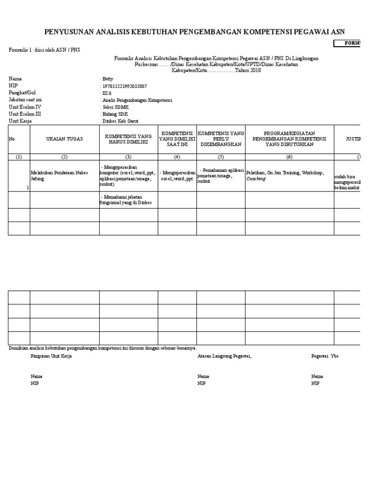 Form. Akd (A1 - A3) Dan Petunjuk Isi Form | PDF