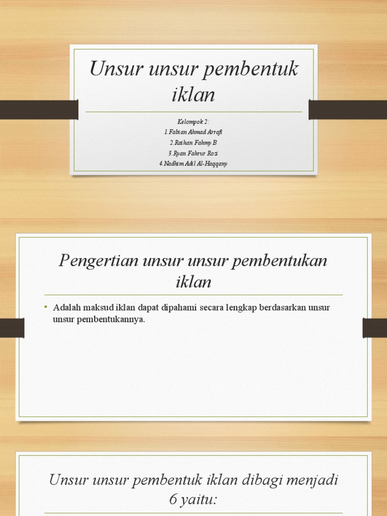 Unsur Unsur Pembentuk Iklan | PDF