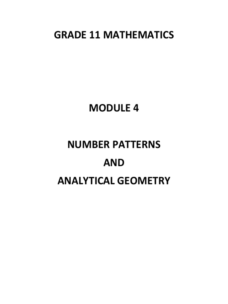 Analytical Geometry Modules For Grade 11 | PDF | Line (Geometry) | Slope