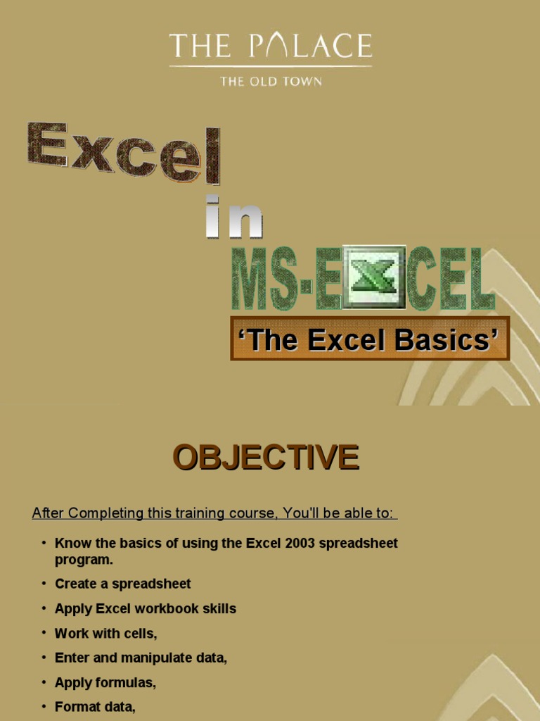 The Excel Basics' | PDF