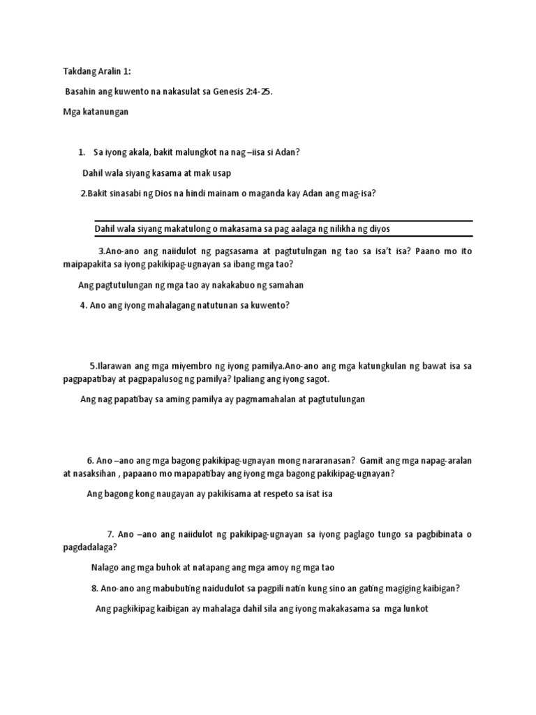 Takdang Aralin 1. | PDF