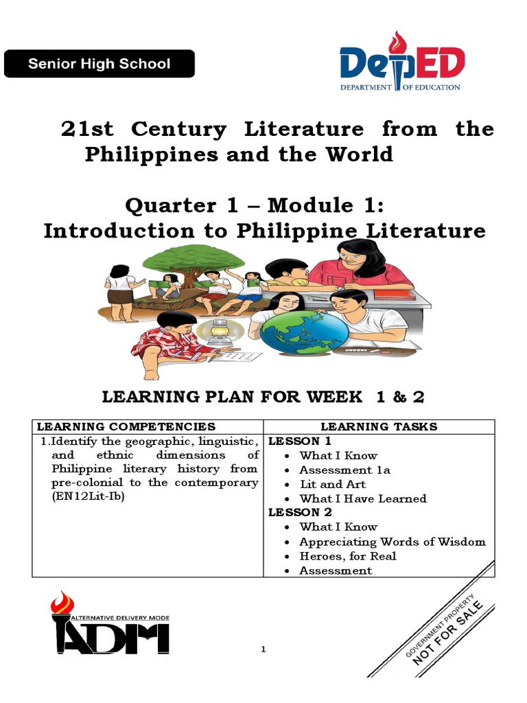 Shs 21st Century Lit q1 Mod1.PDF Edited | PDF | Poetry | Genre Shs 21st Century Lit q1 Mod1.PDF Edited | PDF | Poetry | Genre
