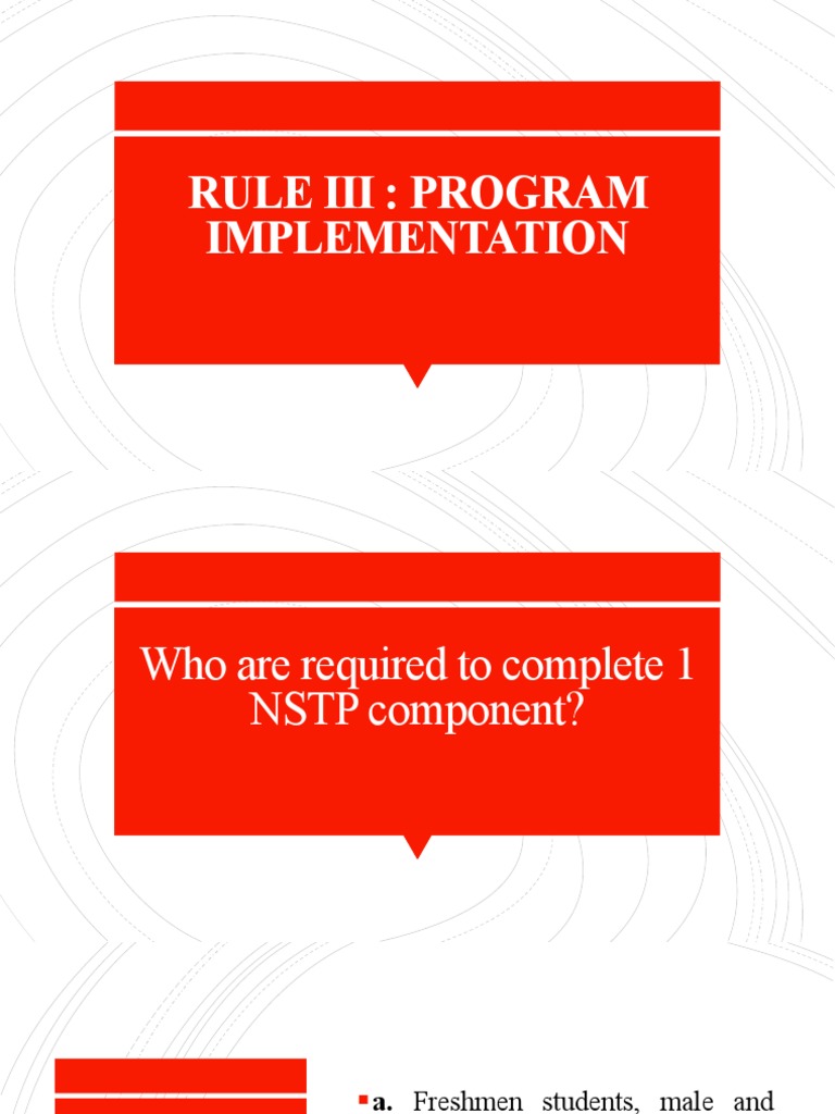 Rule Iii: Program Implementation | PDF | Reserve Officers' Training Corps