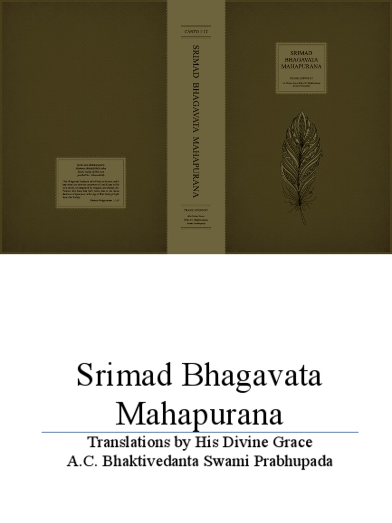 Srimad Bhagavatam Mahapurana For Printing | PDF | Bhagavata Purana | Hindu Mythology