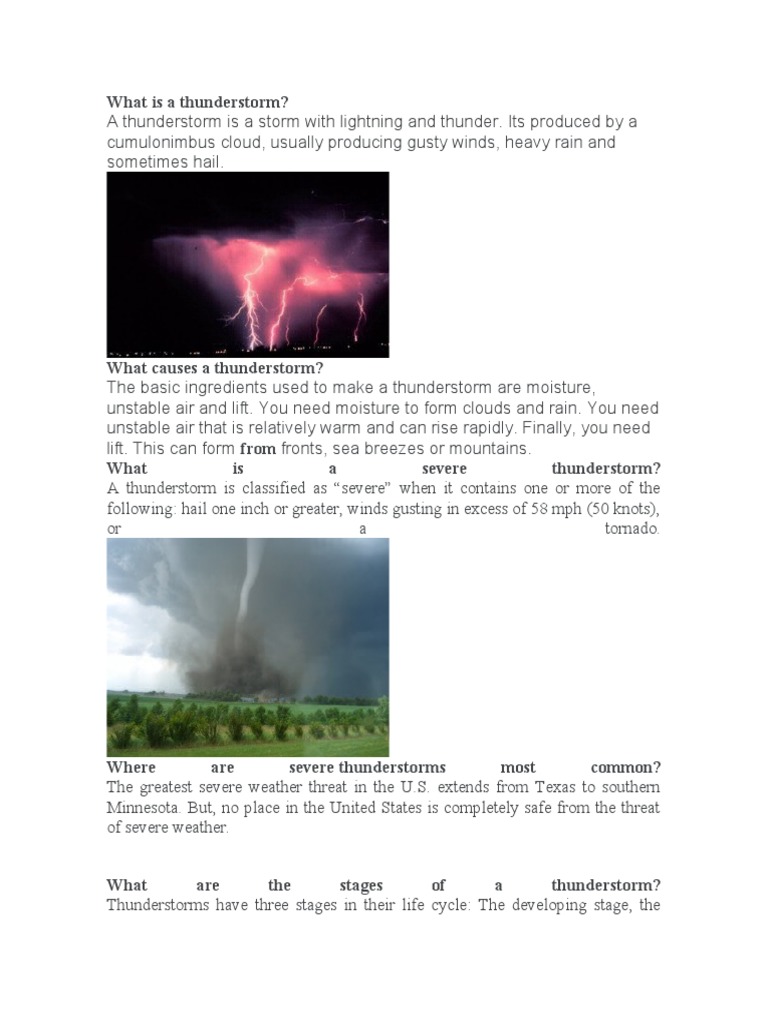 Understanding Thunderstorms for Gardeners | PDF | Thunderstorm | Tornadoes