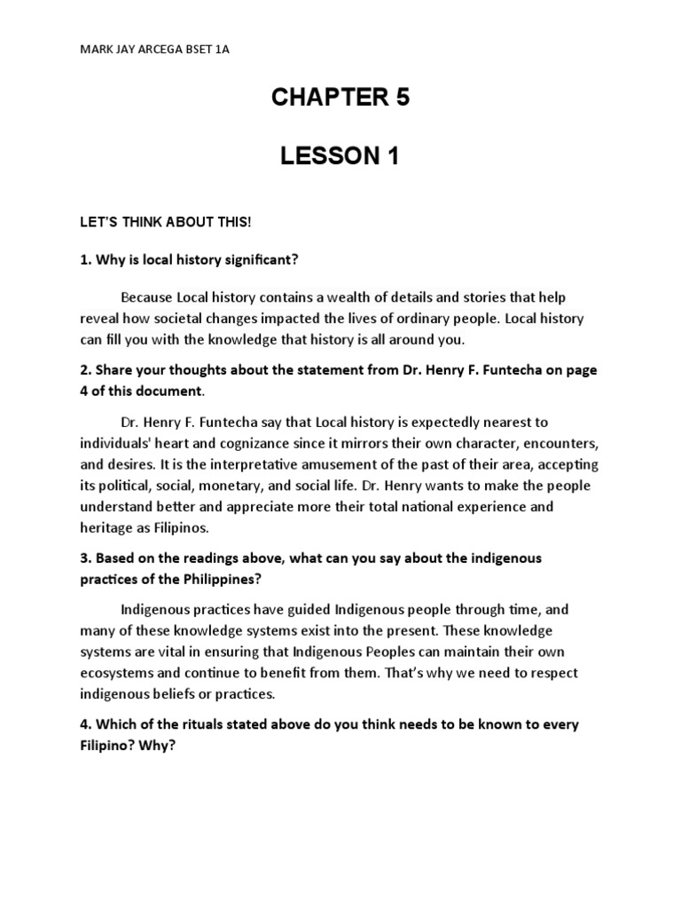 Chapter 5 (Mark Jay L. Arcega Bset 1a) | PDF