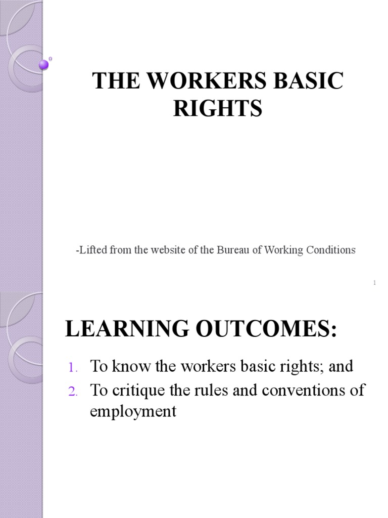 2 The Workers Basic Rights | PDF | Employment | Collective Bargaining