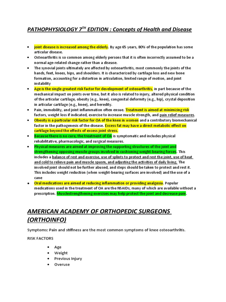 Pathophysiology 7 EDITION: Concepts of Health and Disease: American ...