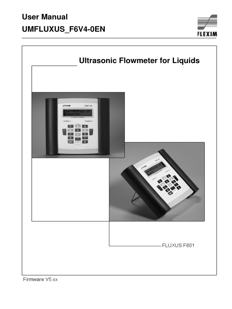 Flexim Fluxus F601 Manual | PDF | Parameter (Computer Programming ...