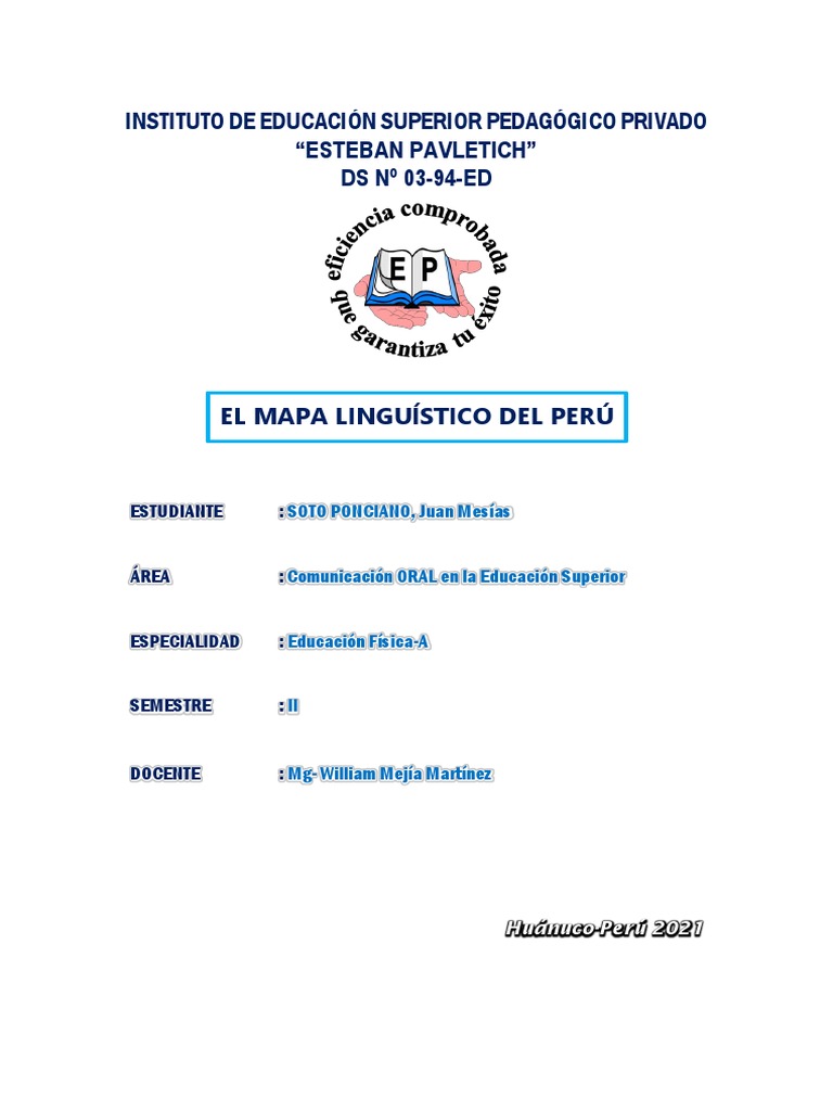 Mapa Linguístico Del Perú | PDF