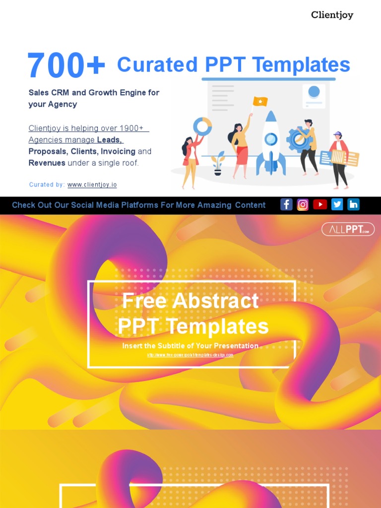 Abstract Gradients Waves Powerpoint Templates Pdf Infographics