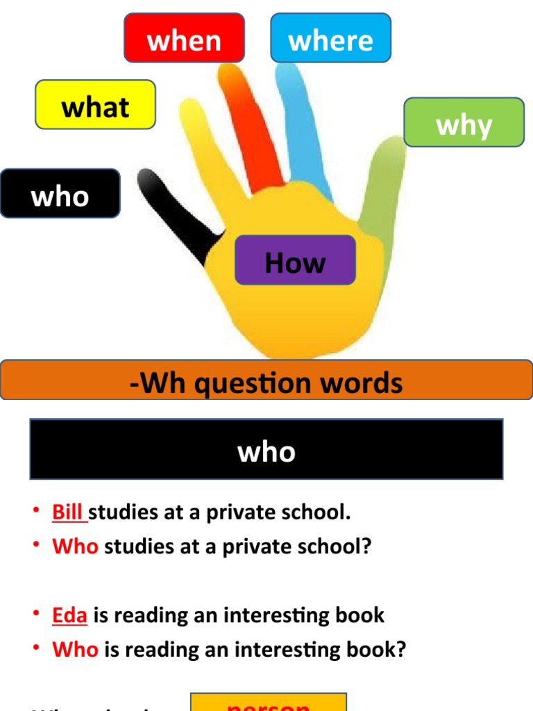 WH Question Words and Exercises | PDF