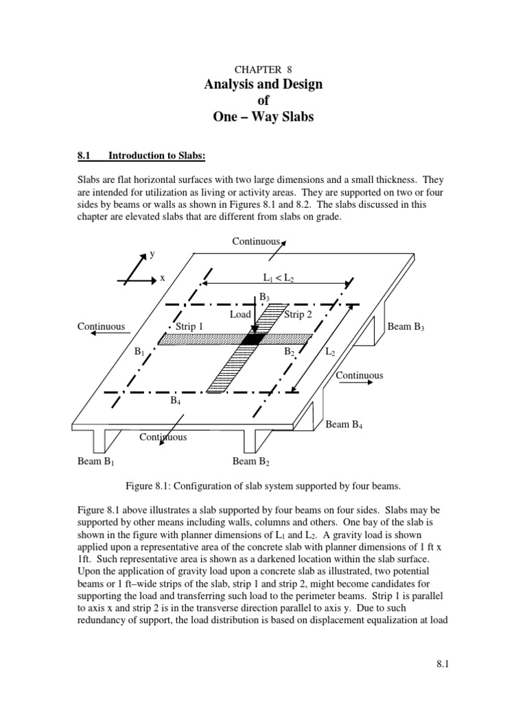 Chapter 8 Slabs | PDF | Beam (Structure) | Bending