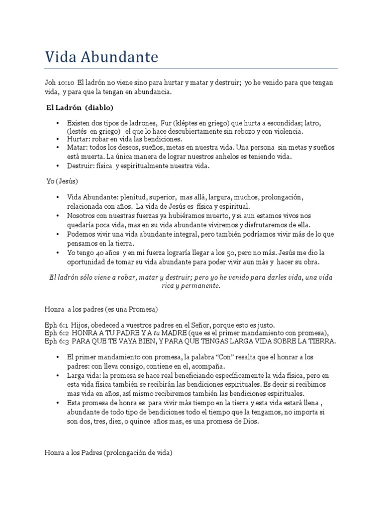 Vida Abundante | PDF | Jesús | Evangelios