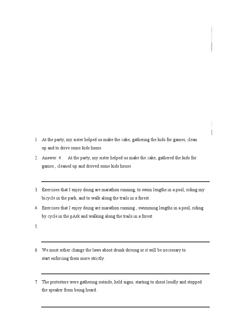 Parallelism Exercises 2bgng | PDF