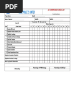Daily Inspection Checklist - Air Compressor | PDF