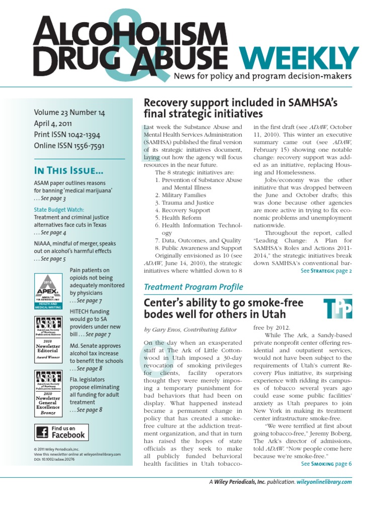 Recovery Support Included in SAMHSA's Final Strategic Initiatives | PDF ...