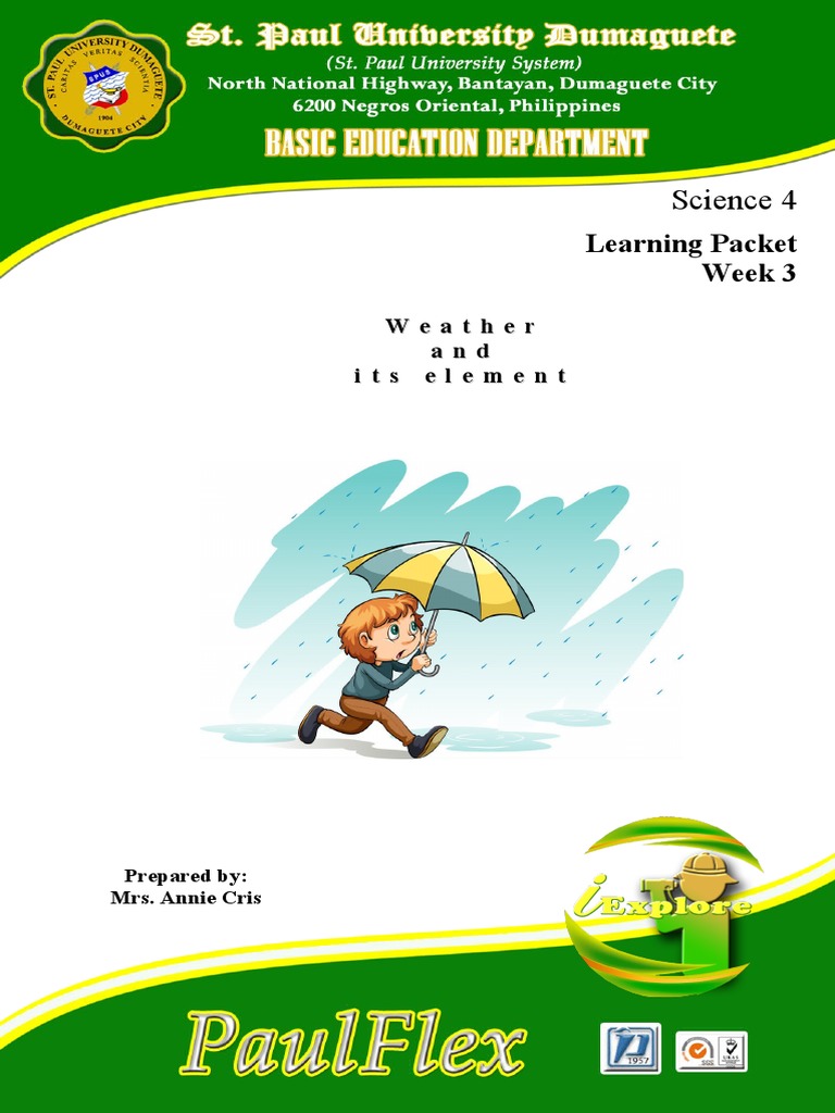 Science 4 - 4th QUARTER Week 3 | PDF | Atmosphere Of Earth | Weather