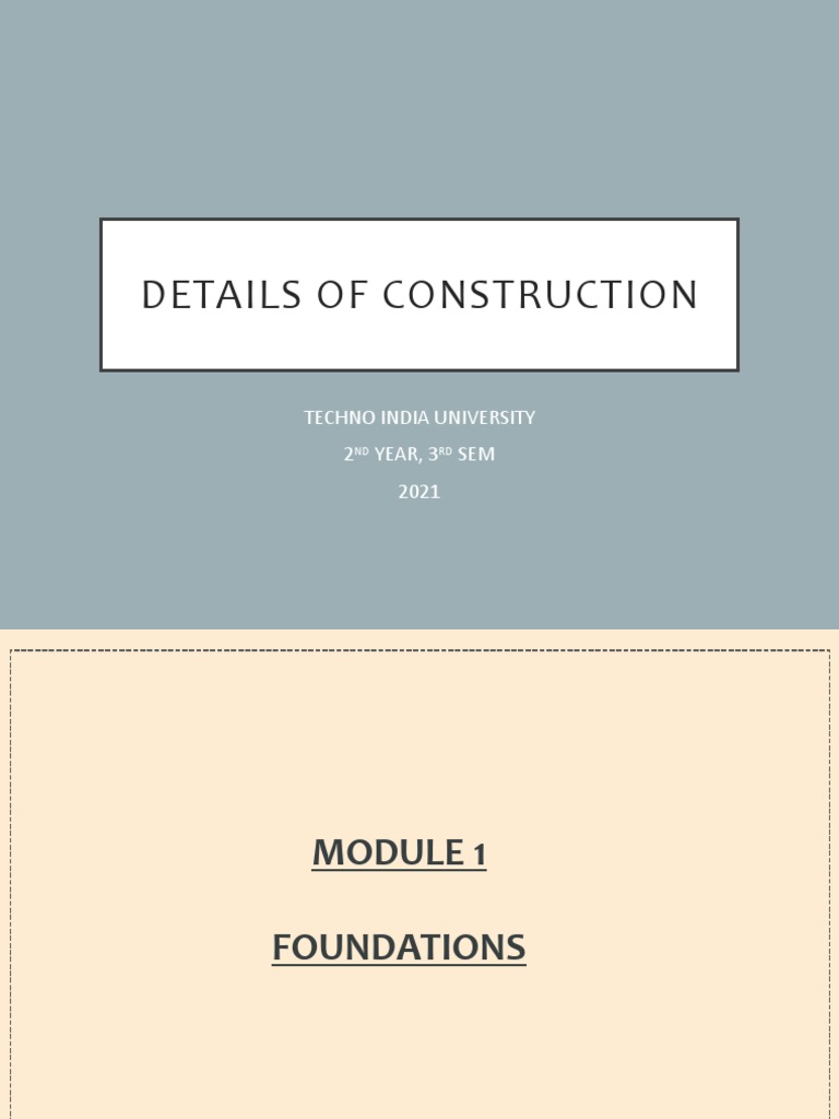 Foundation Types and Details | PDF | Deep Foundation | Foundation ...