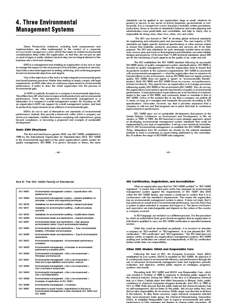 Environmental Management System | PDF | Iso 9000 | Environmental ...