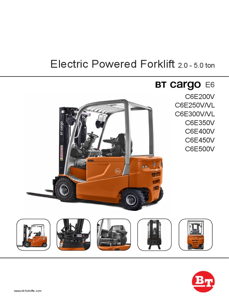 Specifications and Dimensions of BT Electric Powered Forklifts Ranging ...
