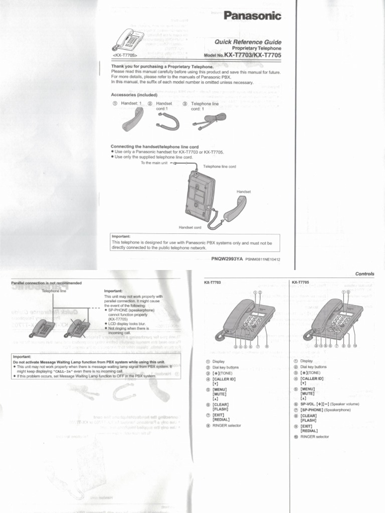 KX T7703 - KX T7705 | PDF
