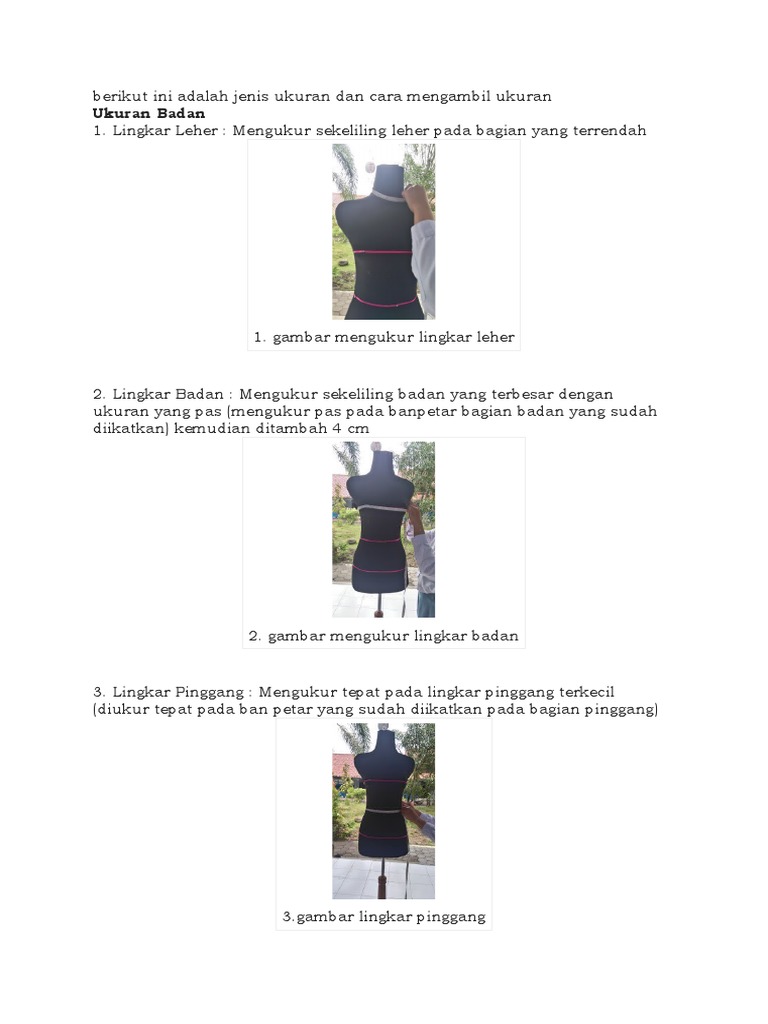 Cara Mengukur Ukuran Badan Wanita | PDF | Kesehatan Holistik | Sains ...