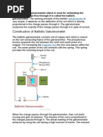 Investigatory Project On Moving Coil Galvanometer: Submitted By: Name ...