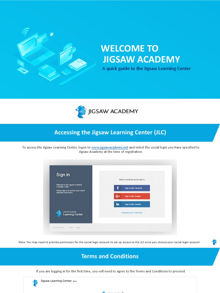 Jigsaw Learning Center Login & Support Guide | PDF | Login | Computing