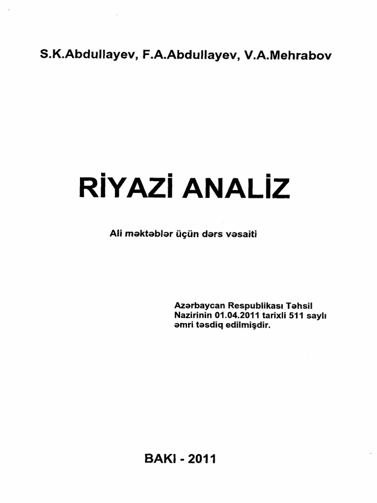 Riyazi Analiz | PDF