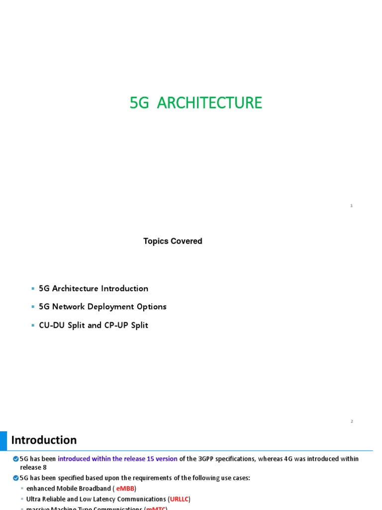 5G Architecture Overview | PDF | Mobile Telecommunications | Computing