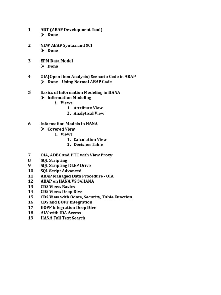 ABAP On HANA Topics | PDF | Computer Programming | Data Management