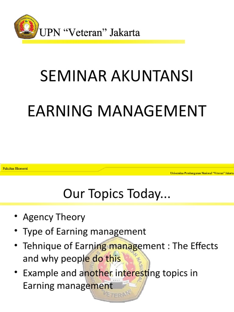 TM 4 - Earning Management | PDF | Revenue | Investing