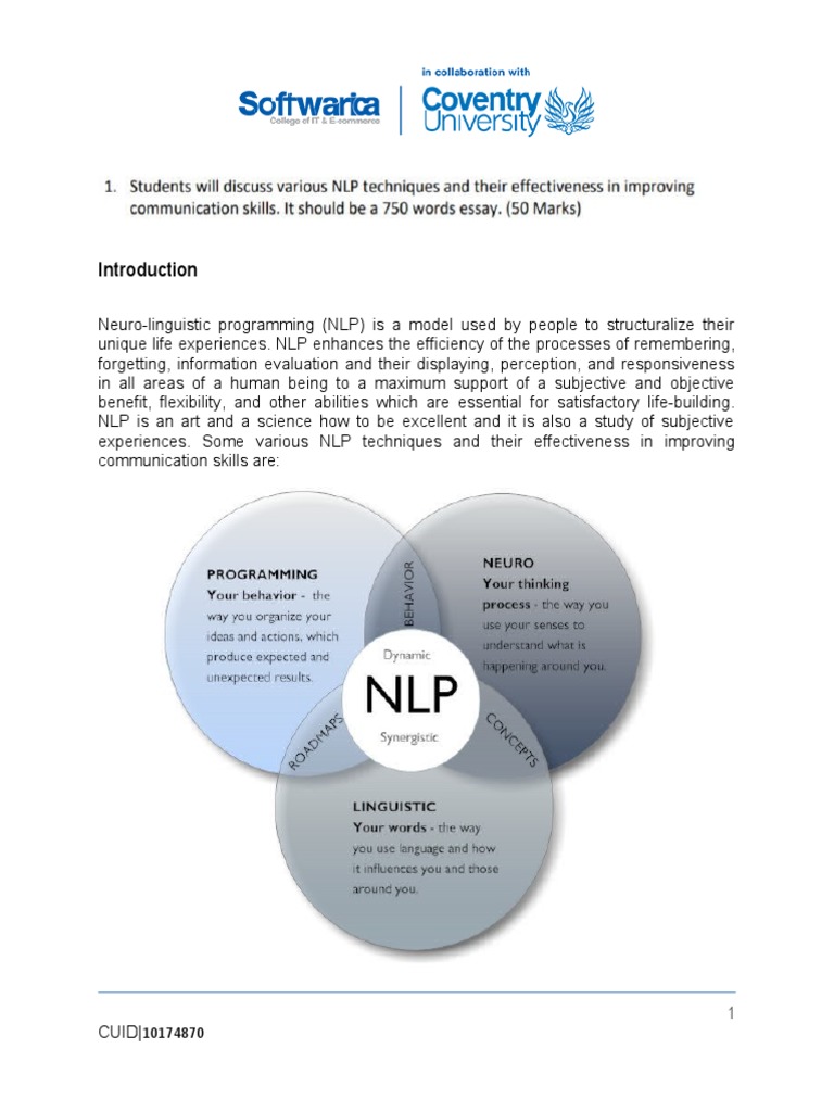 NLP | PDF | Neuro Linguistic Programming | Mental Processes