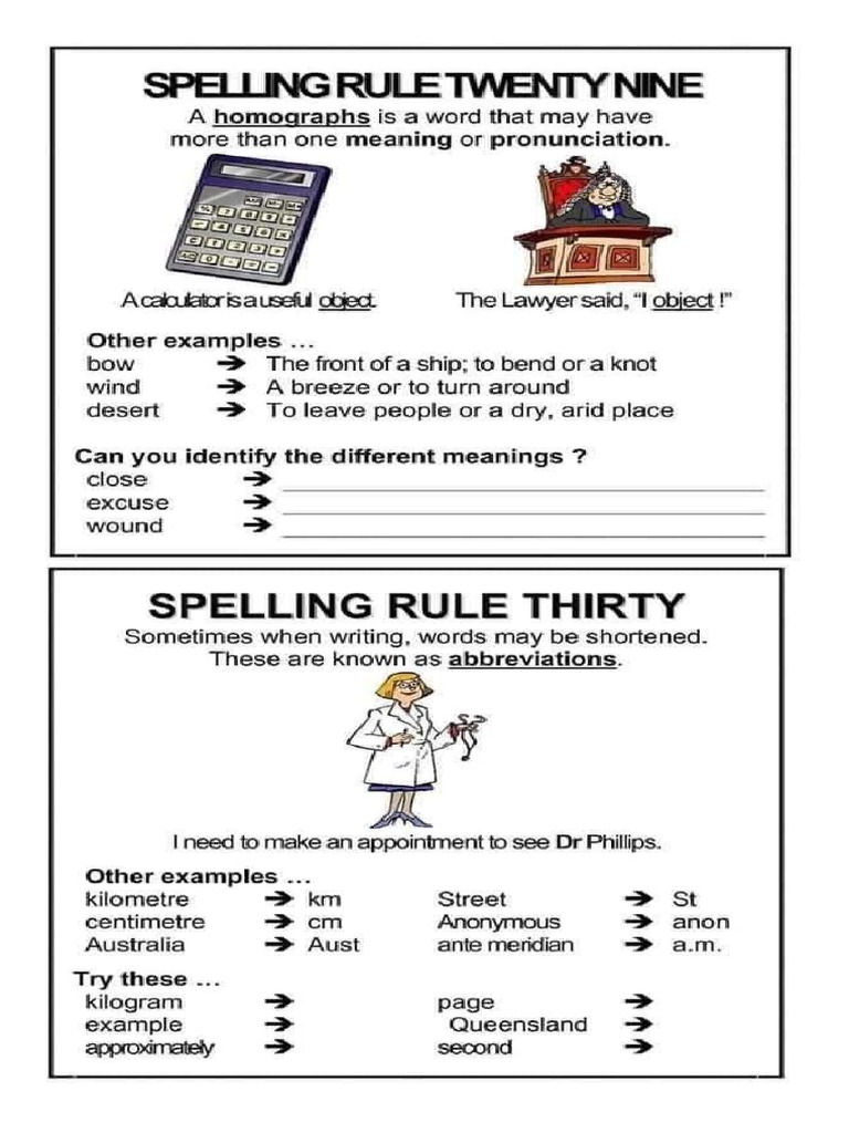 Spelling Rules | PDF