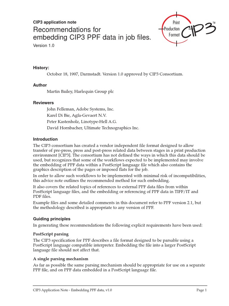 CIP3 PPF Embedding | PDF | Computing | Software Development