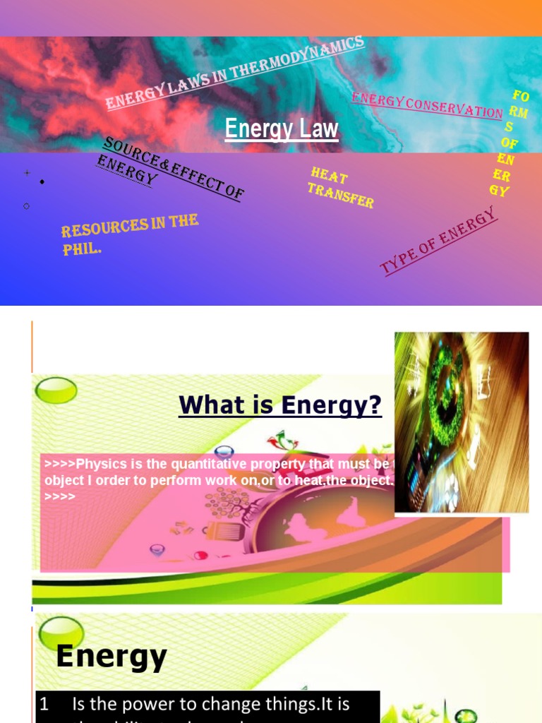 Energy Law | PDF | Heat | Light