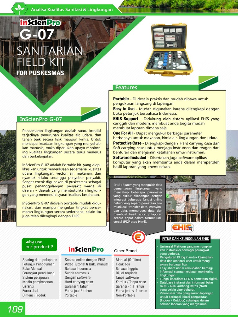 086-Sanitarian Field Kit For Puskesmas G-07 | PDF