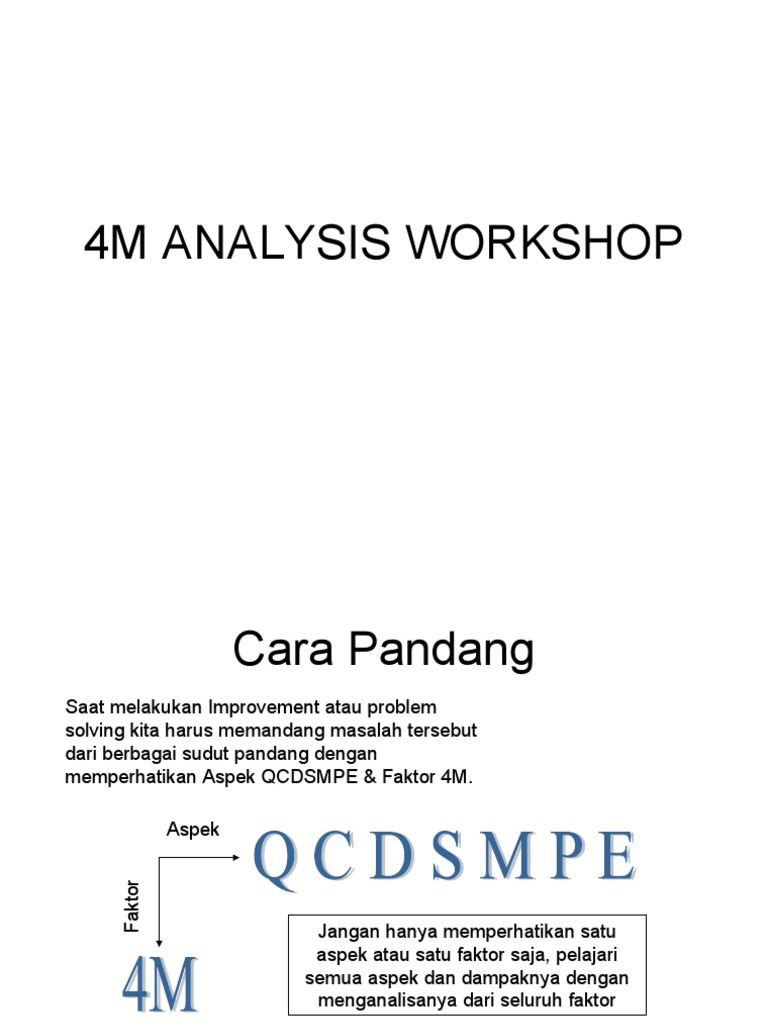 Analisis 4M untuk Peningkatan Proses | PDF