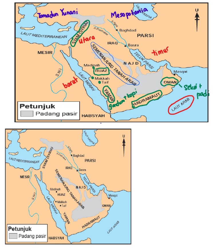 Peta Semenanjung Tanah Arab | PDF