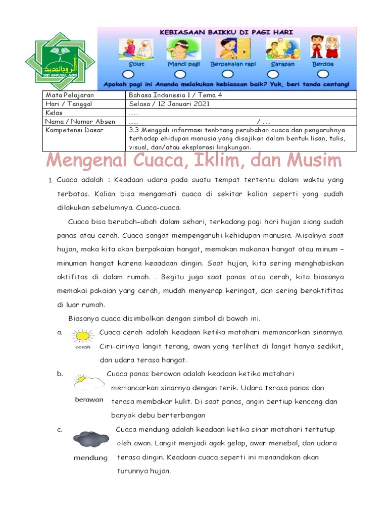 Modul. Bindo 1.tema4 | PDF | Sains & Matematika