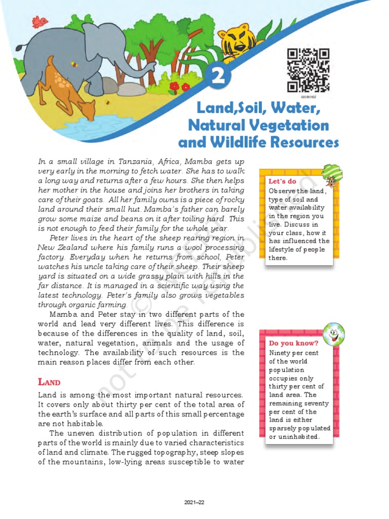 Land, Soil, Water, Natural Vegetation and Wildlife Resources: Let's Do ...